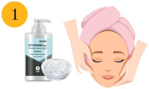 EP+DERM PLUS Pre-procedure AHA 1.0% Cleanser - RIBESKIN Non-irritating